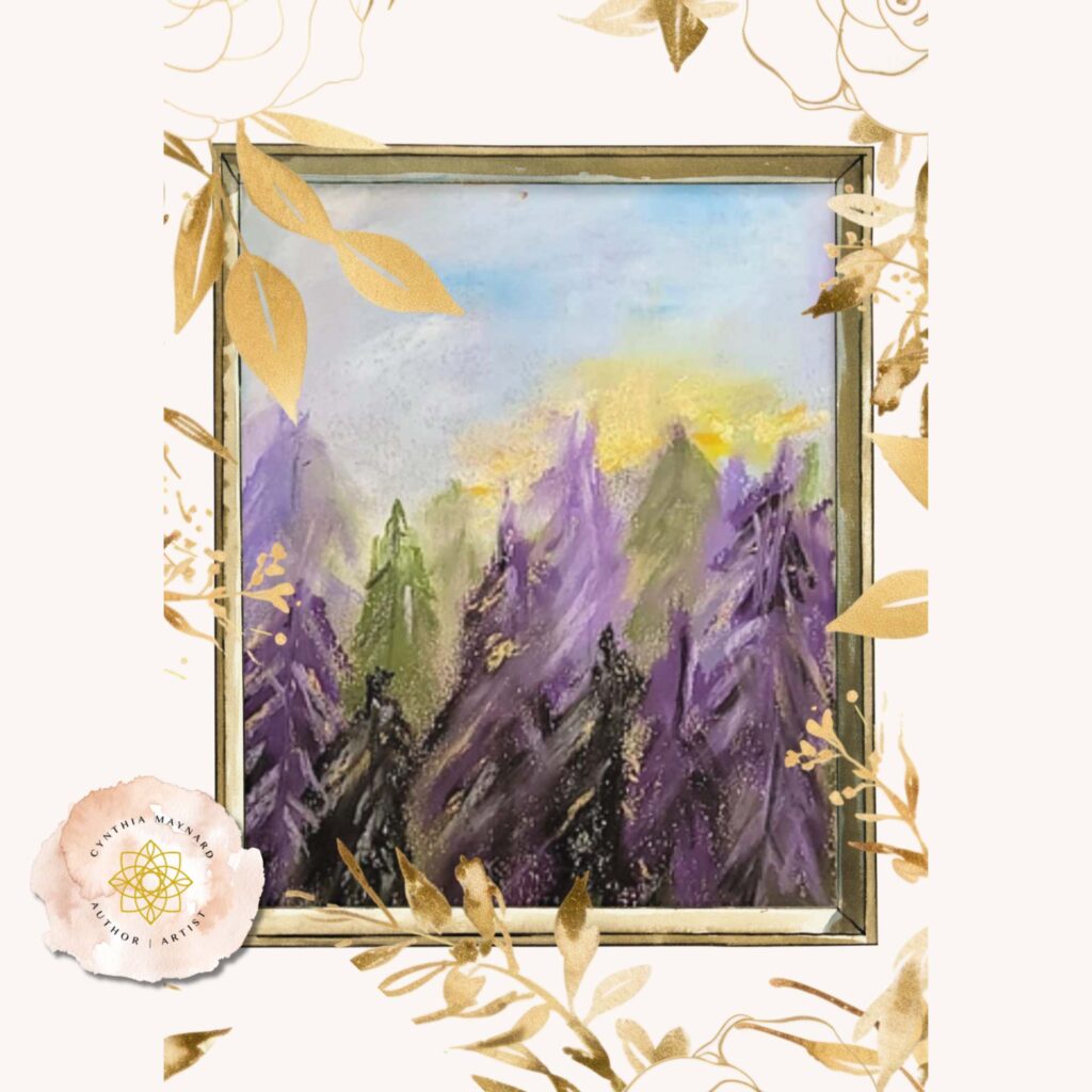 Oil Pastel Purple Forest & VIDEO